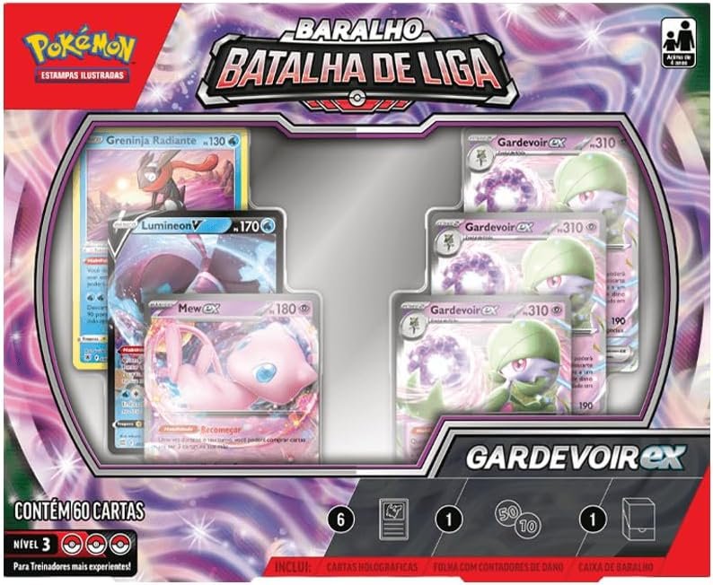 Deck Batalha De Liga Pokémon Gardevoir Ex Festa Prática Brinquedos